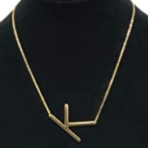 Stainless Steel | Jewelry | Gold Initial Sideways K Pendant Chain ...